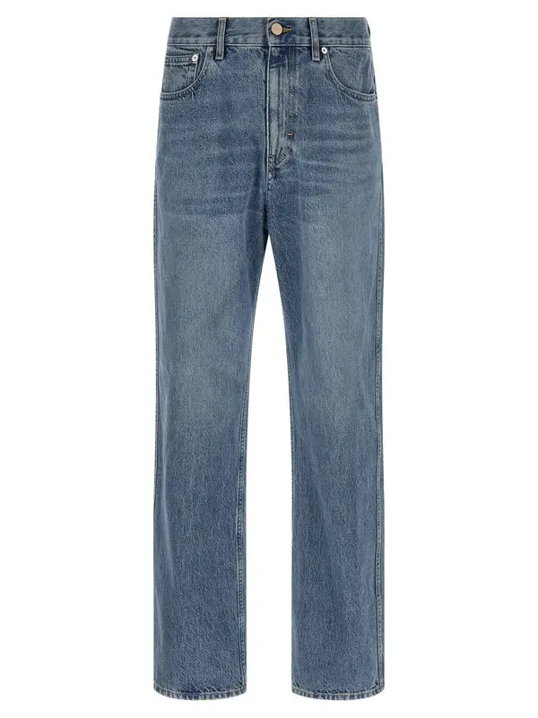 Gucci Délavé Effect Denim Jeans - Blue