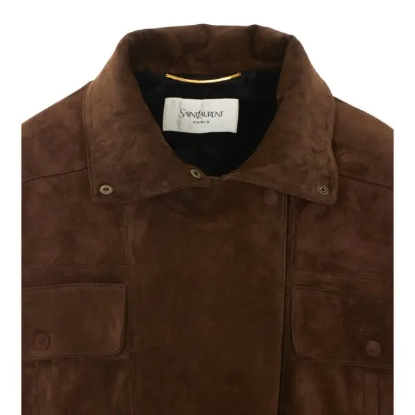 Saint Laurent Crosta Leather Vintage Bomber