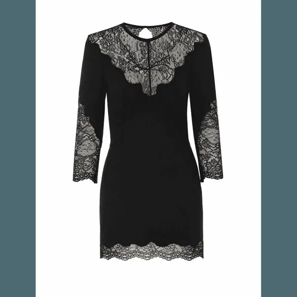 Attico Long-sleeve Pencil Mini Dress - Black