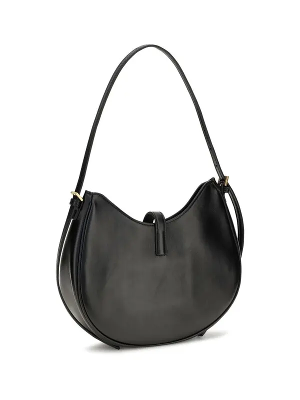 Versace Small Emblème Hobo Lambskin Shoulder Bag - Black