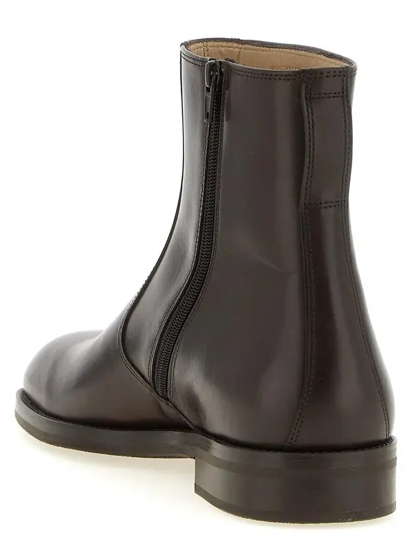 LEMAIRE Leather Ankle Boots - Brown