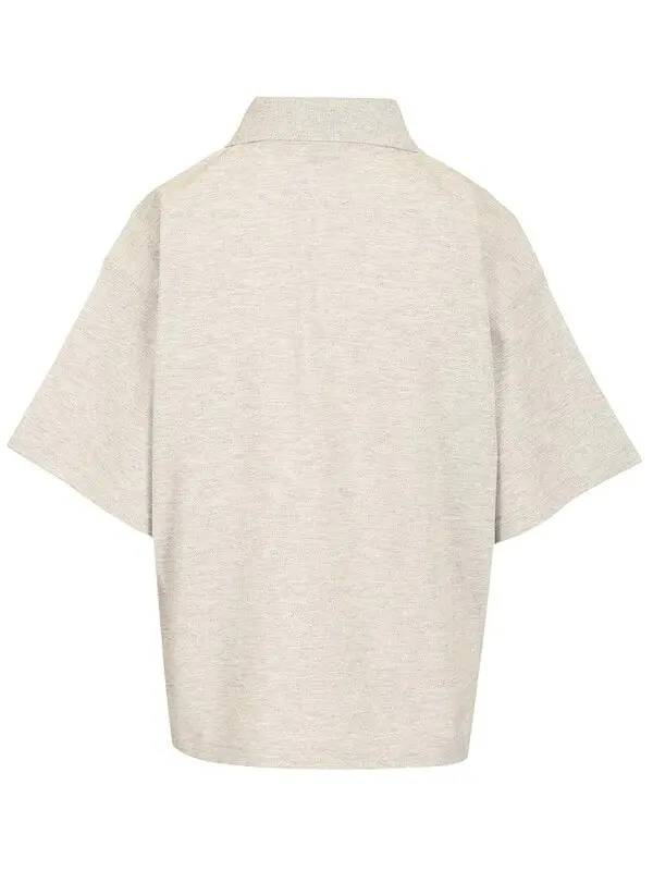 Saint Laurent Oversized Cotton Polo Shirt - Black
