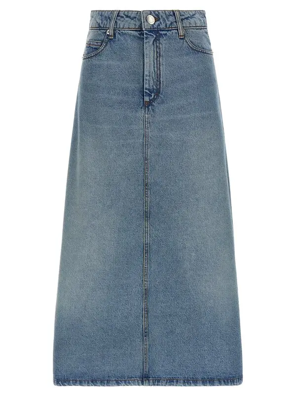 AMI Paris Trapeze Skirt - Blue