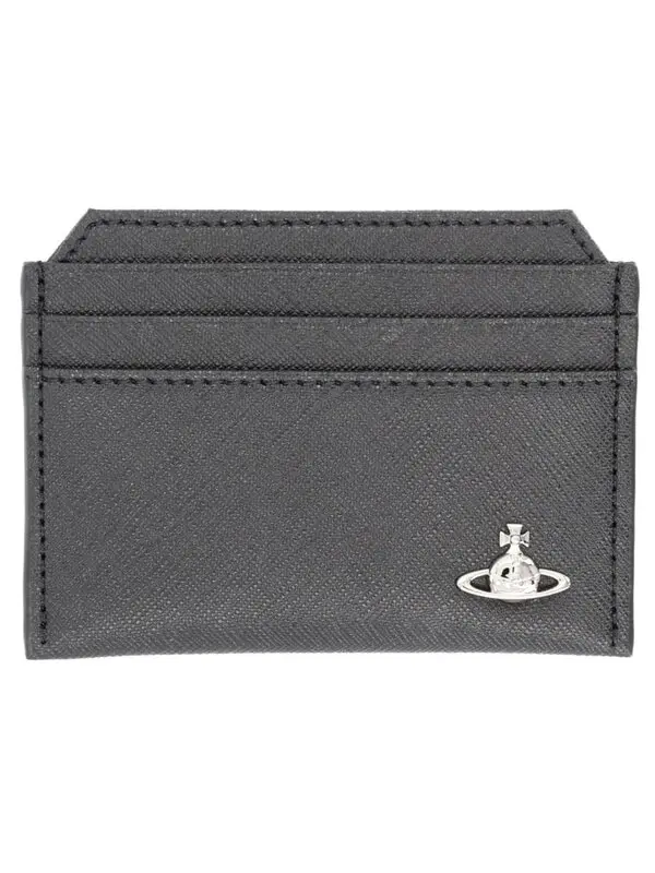 VIVIENNE WESTWOOD Card Holder With Orb Detail - Black