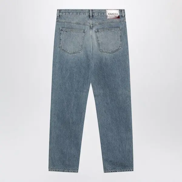 Gucci Light Delave Slim-fit Jeans - Blue