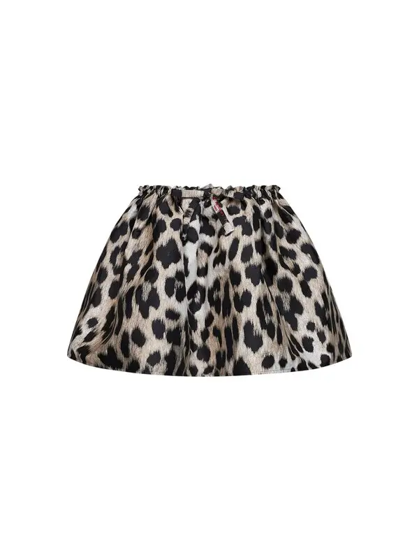 Givenchy Leopard Jacquard Flared Mini Skirt - Multicolor