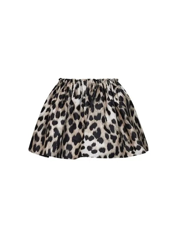Givenchy Leopard Jacquard Flared Mini Skirt - Multicolor