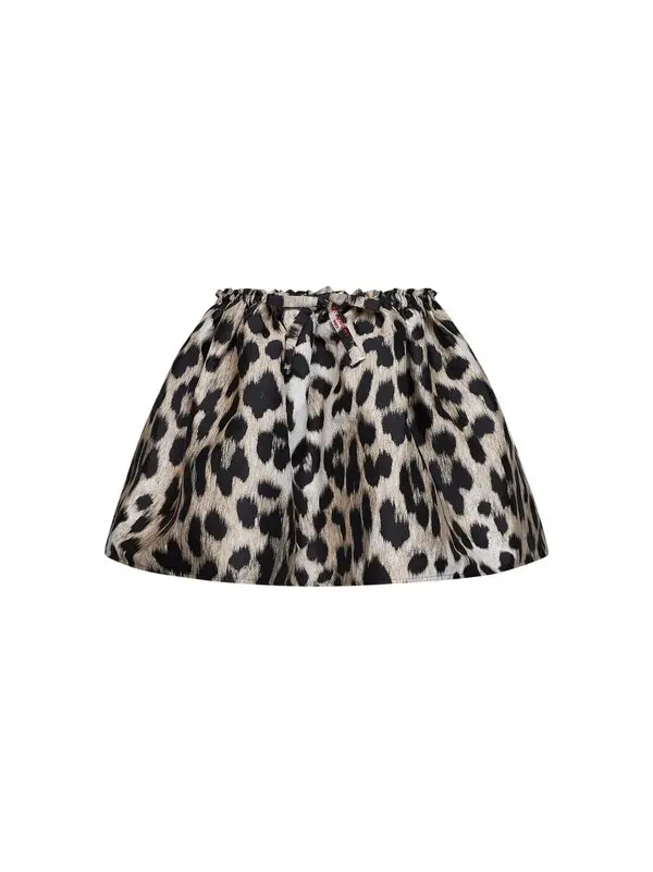 Givenchy Leopard Jacquard Flared Mini Skirt - Multicolor
