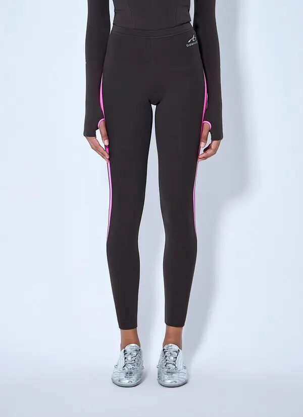 Balenciaga High Waist Leggings - Brown
