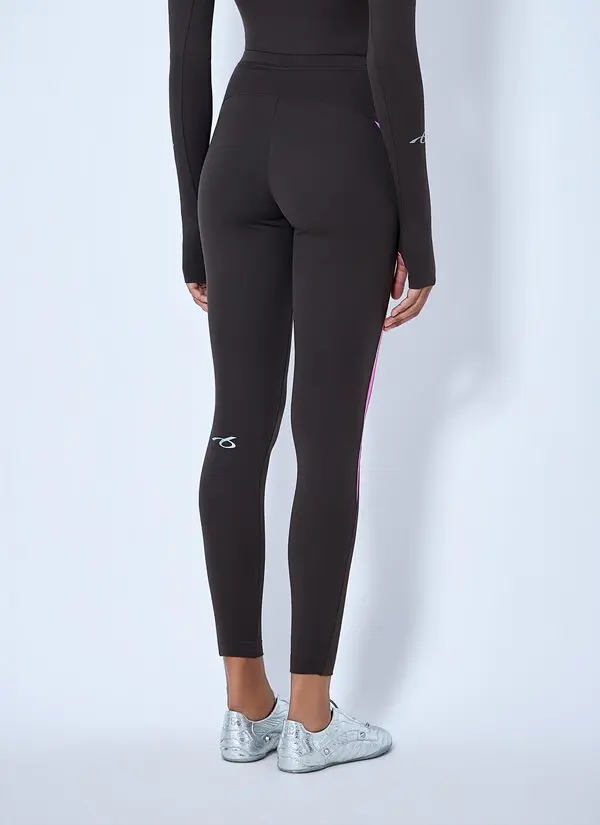 Balenciaga High Waist Leggings - Brown