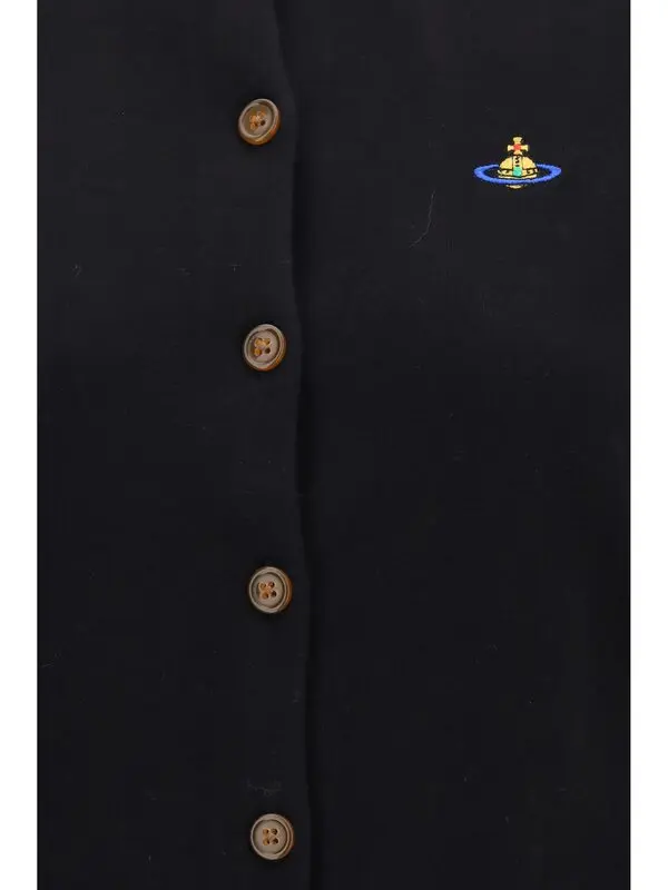 VIVIENNE WESTWOOD Bea Cotton Cardigan - Black