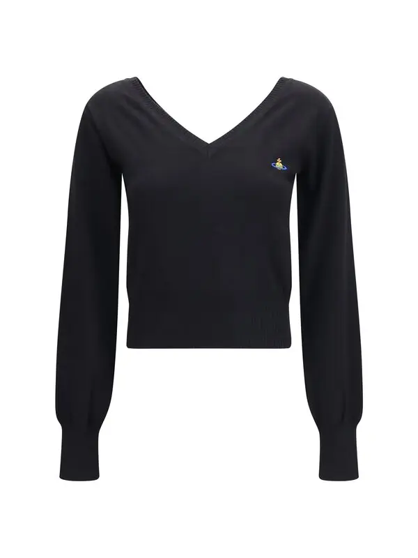 VIVIENNE WESTWOOD Beatrice V-neck Sweater - Black