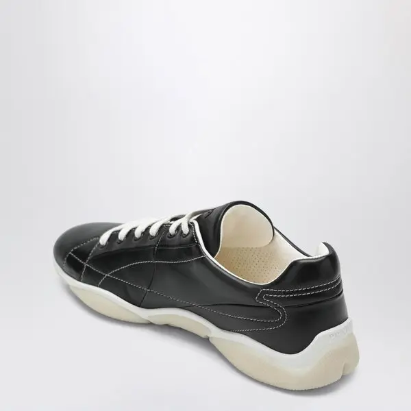 Prada Nappa Leather Sneakers - Black