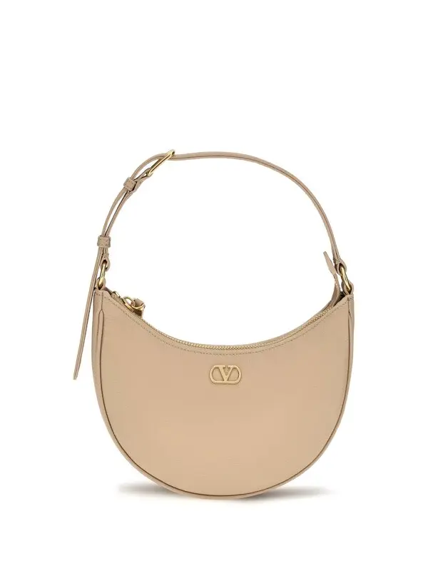 Valentino Garavani Mini Hobo Vlogo Signature Shoulder Bag - Cream