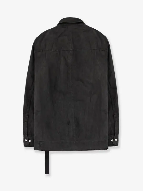 Rick Owens Waxed Denim Jacket - Black