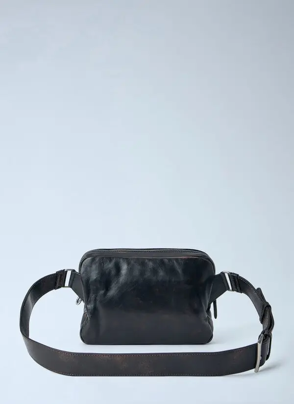 Prada Distressed Nappa Leather Shoulder Bag