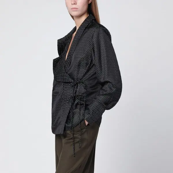 Dries Van Noten Wrap Shirt With Jacquard Texture