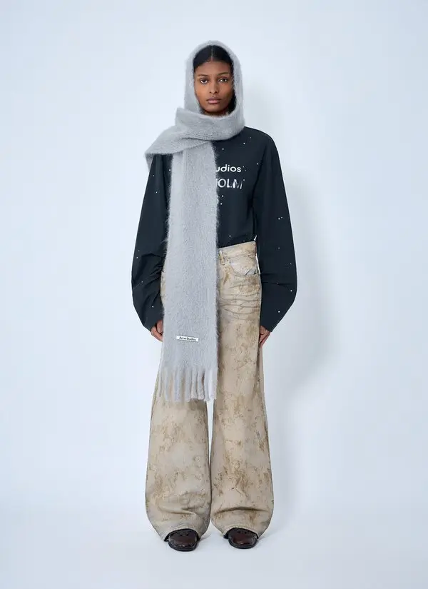 Acne Studios Fringed Wool Scarf