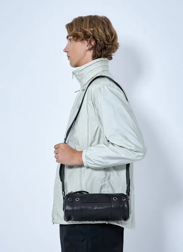 Prada Eyelet Detail Leather Cylinder Bag