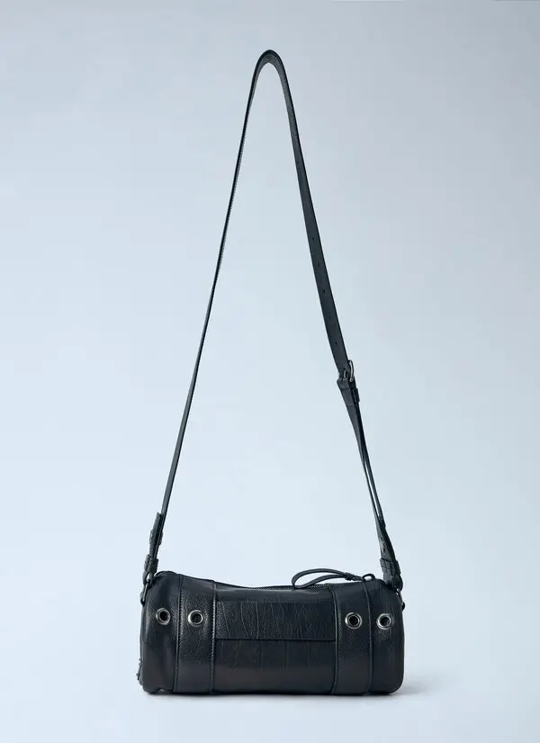 Prada Eyelet Detail Leather Cylinder Bag