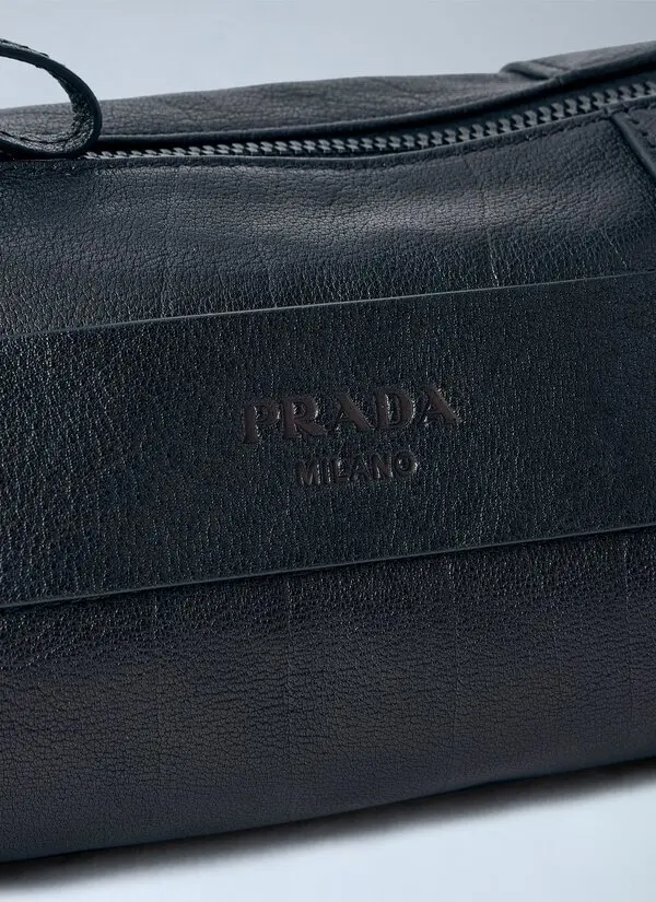 Prada Eyelet Detail Leather Cylinder Bag