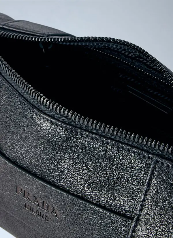 Prada Eyelet Detail Leather Cylinder Bag