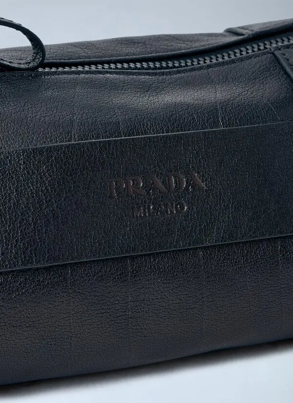 Prada Eyelet Detail Leather Cylinder Bag