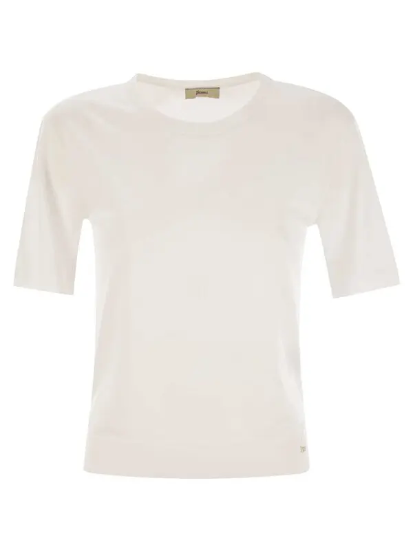 Herno Lyocell And Cotton T-shirt - White
