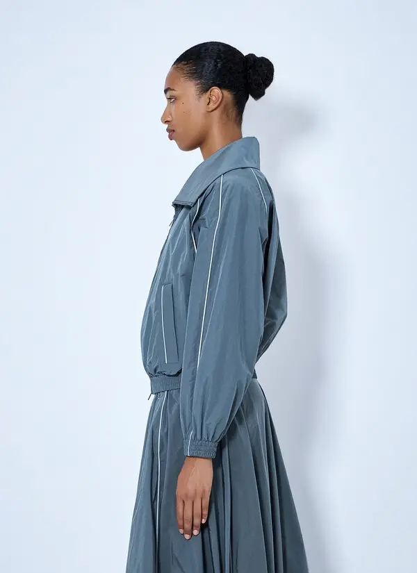 Balenciaga High Collar Tracksuit Jacket - Gray