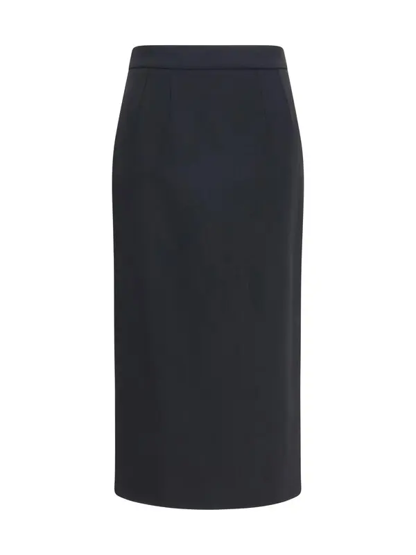 Dolce & Gabbana Stretch Wool Pencil Skirt