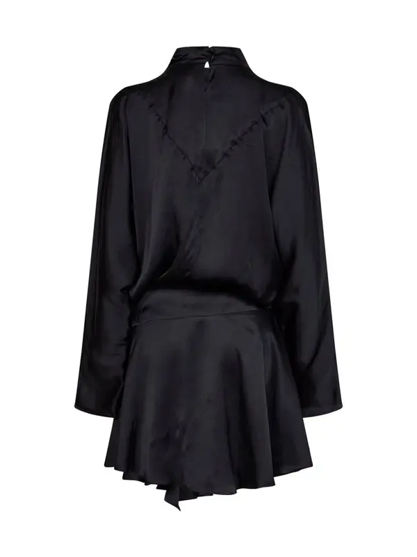 Isabel Marant Étoile Satin Draped Mini Dress - Multicolor