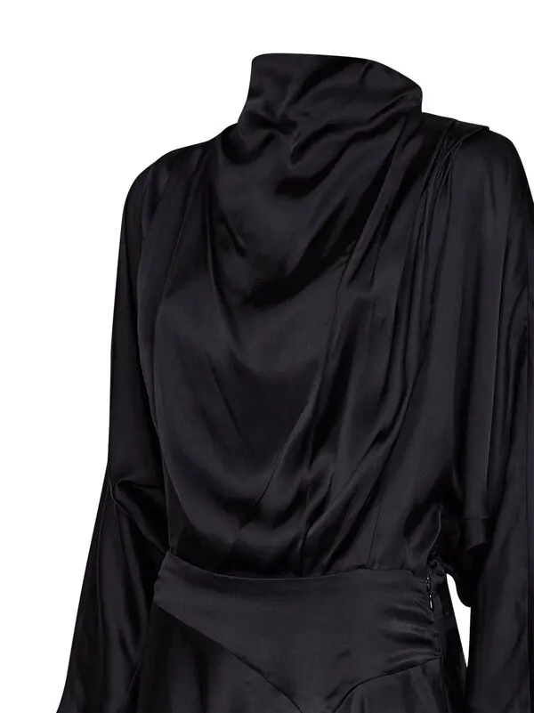 Isabel Marant Étoile Satin Draped Mini Dress - Multicolor