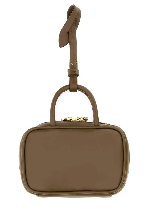 Miu Miu Mud Leather Beau Keyring Necessaire - Brown