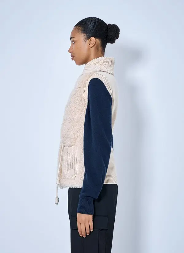 Moncler Sherpa-lined Knitted Vest