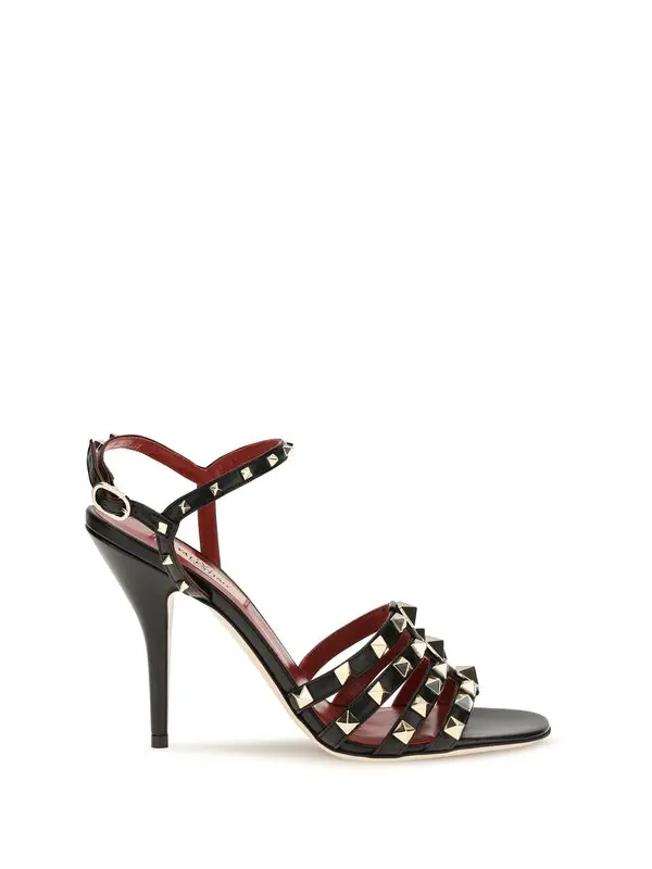 Valentino Garavani Rockstud Kidskin Sandals - Black