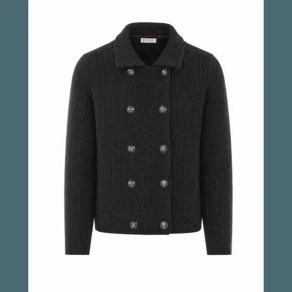 Brunello Cucinelli Cashmere Double-breasted Cardigan - Gray