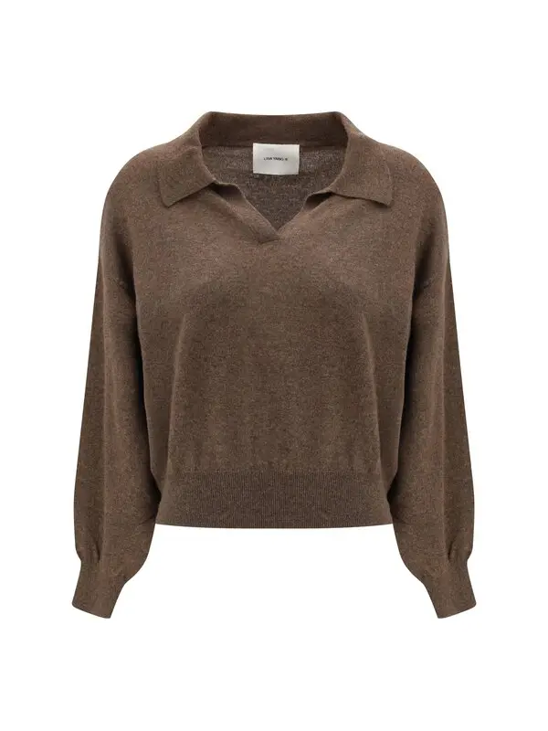 LISA YANG Cashmere V-neck Sweater - Brown