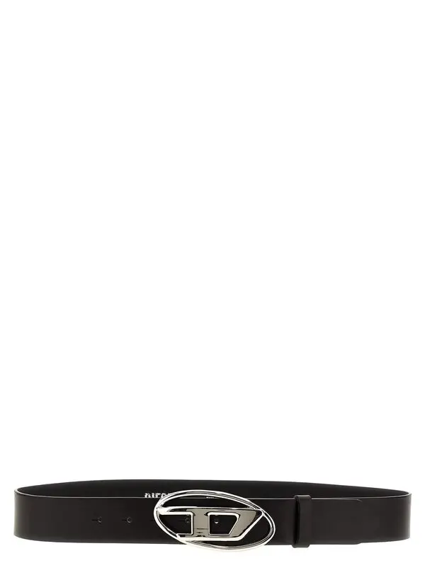 DIESEL® B-1dr Leather Belt - Black