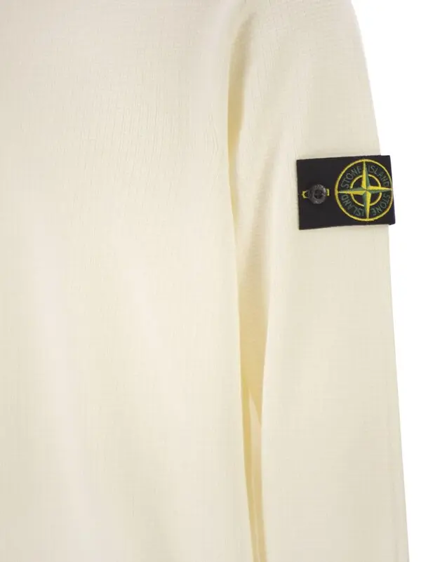 Stone Island Loose-fitting Ribbed Crew Neck Jumper
