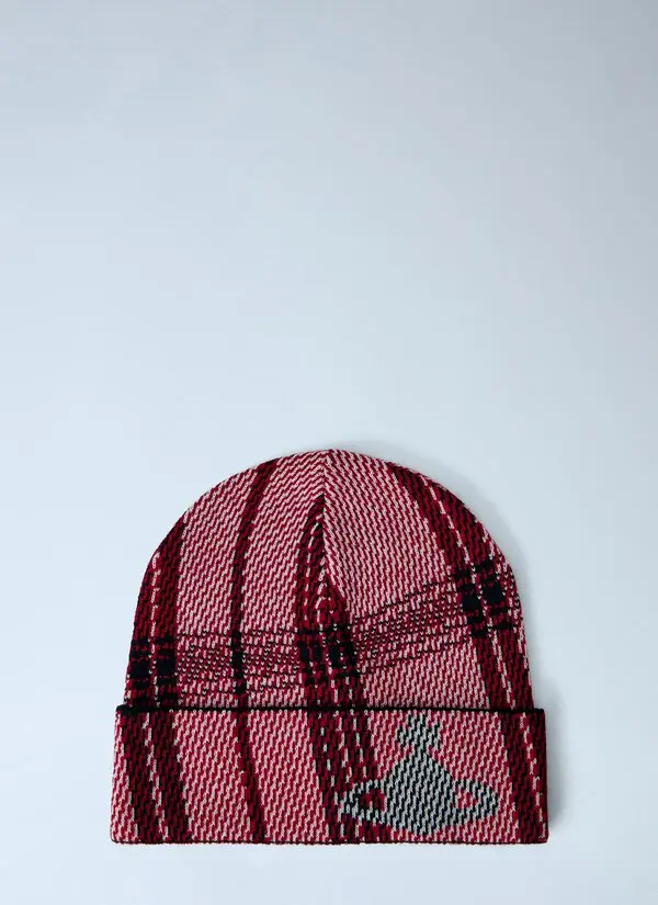 VIVIENNE WESTWOOD Check Knit Beanie