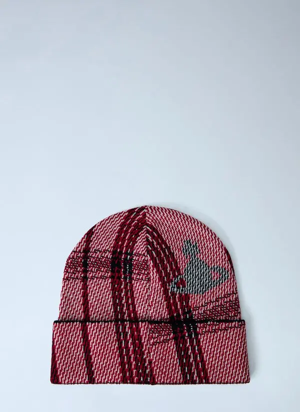 VIVIENNE WESTWOOD Check Knit Beanie