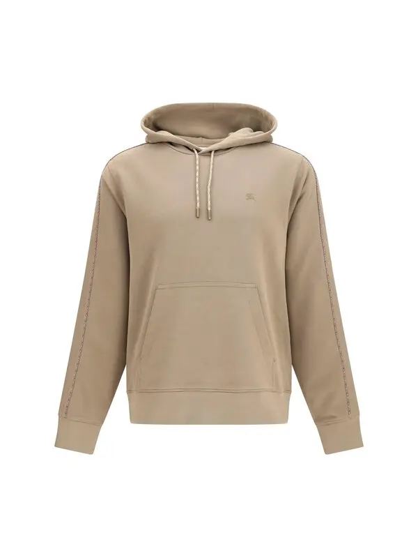 Burberry Check Hoodie With Drawstrings - Green