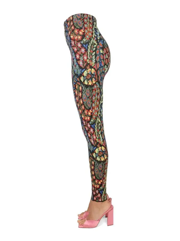 Etro Jacquard Wool Blend Top And Leggings Set