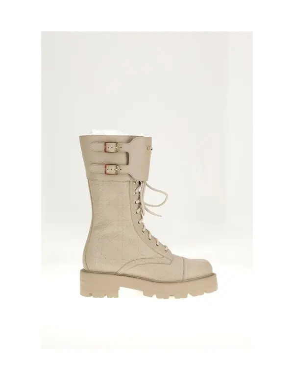 Dior D-trap 4.5cm Boots - Cream
