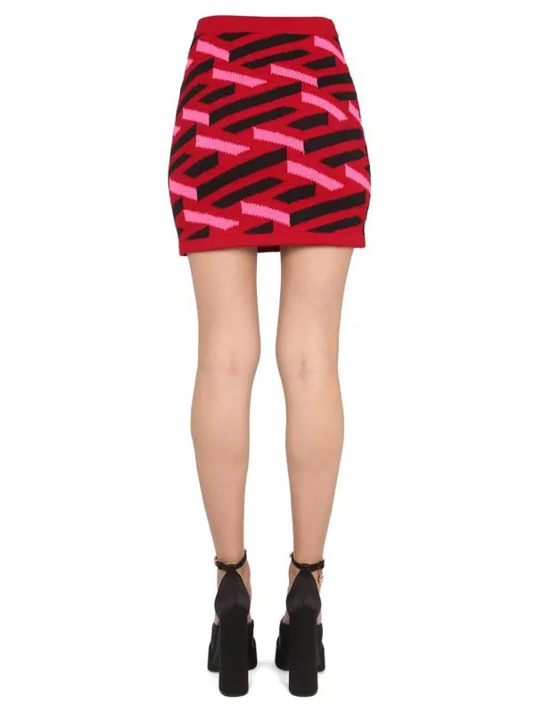 Versace La Greca Knit Skirt - Multicolor