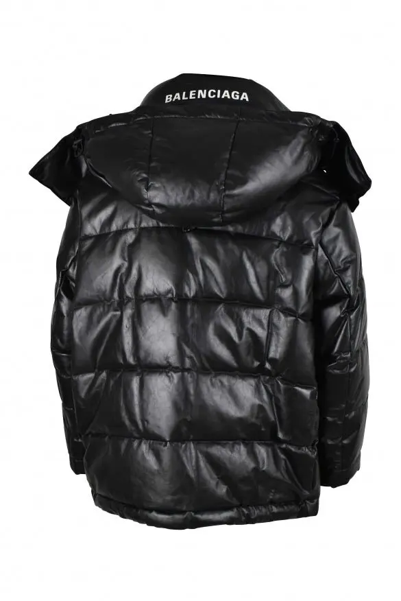 Balenciaga Leather Down Jacket