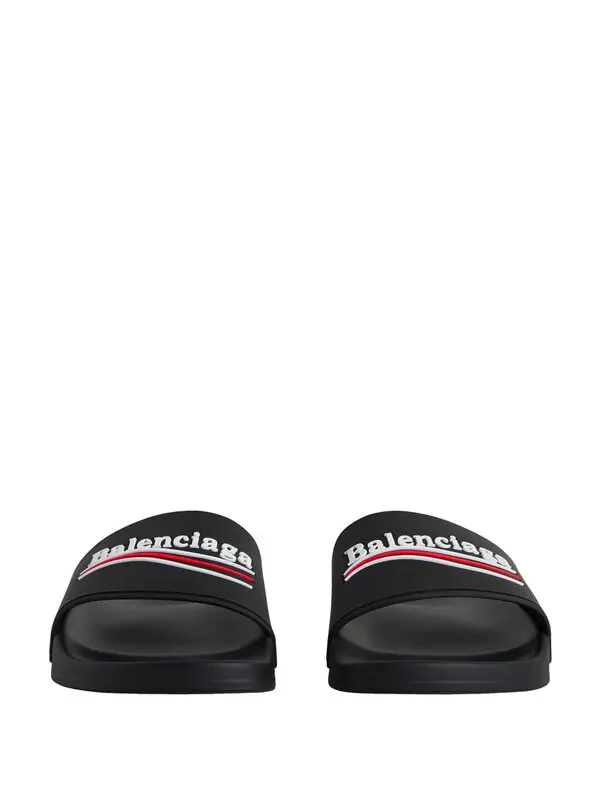 Balenciaga Pool Slide Sandals - Black