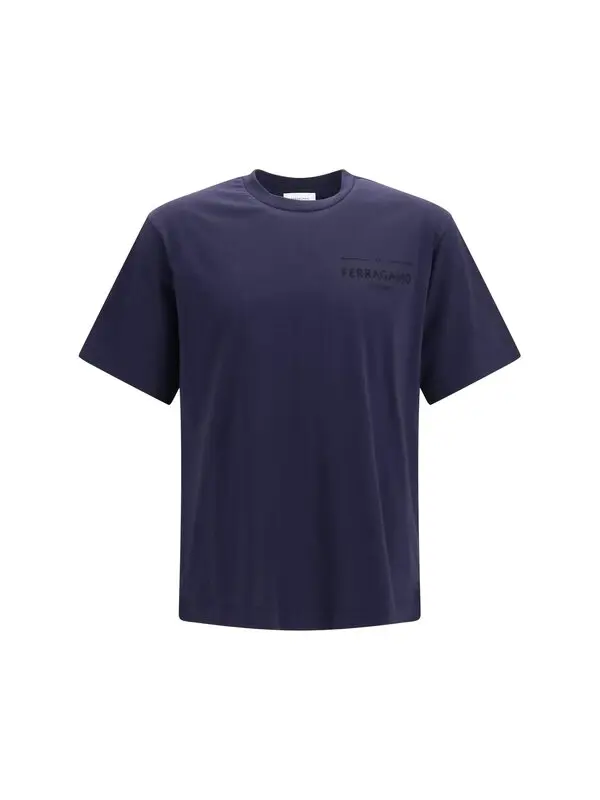 FERRAGAMO Logo T-shirt - Blue