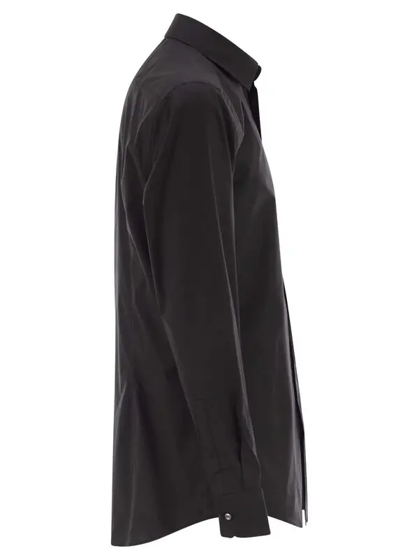BOSS Slim Fit Shirt In Easy-iron Stretch Cotton Poplin - Black