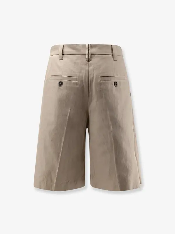 Brunello Cucinelli Cotton And Linen Shorts - Multicolor